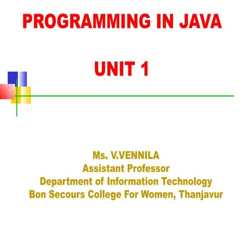 Basics Of Java Ppt