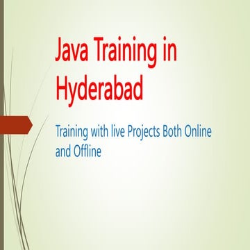 Java Training in Hyderabad | PPT