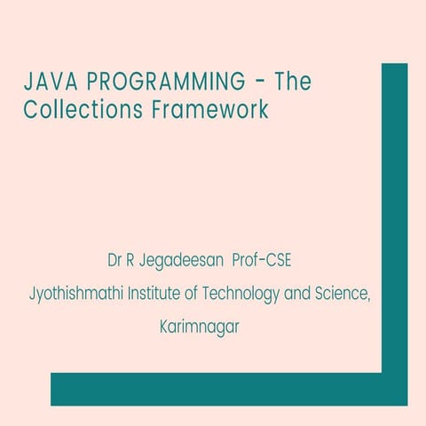 Java Programming The Collections Framework Ppt 9349