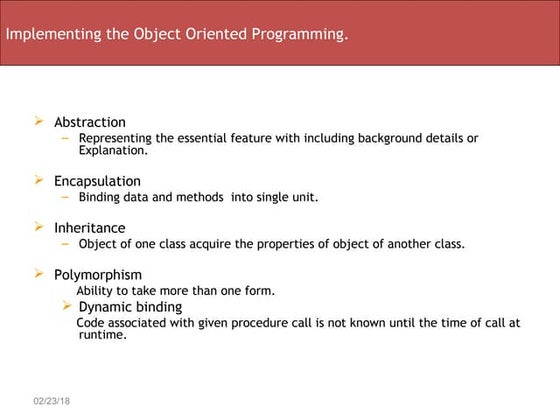 Method Constructor Method Overloading Method Overriding Inheritance 6033