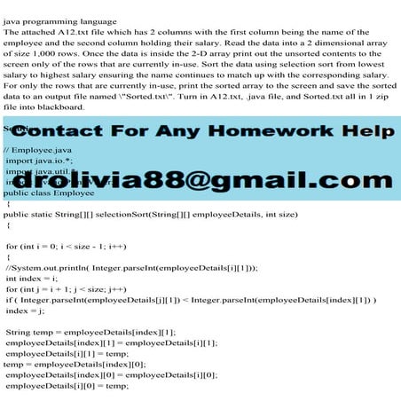 java programming languageThe attached A12.txt file which has 2 col.pdf