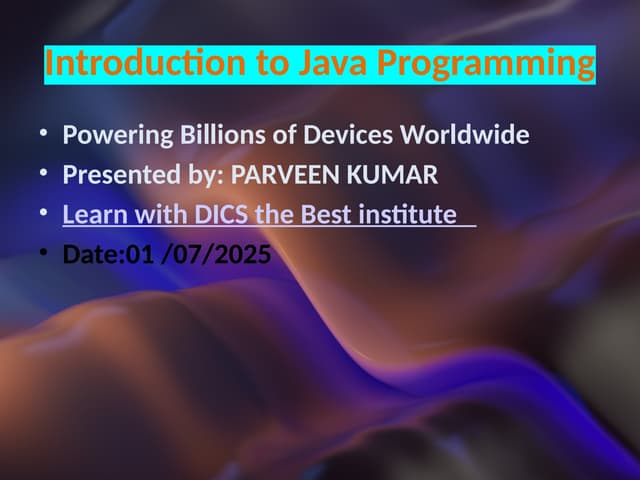 Java_Programming_Presentation 01.pdf java | PDF