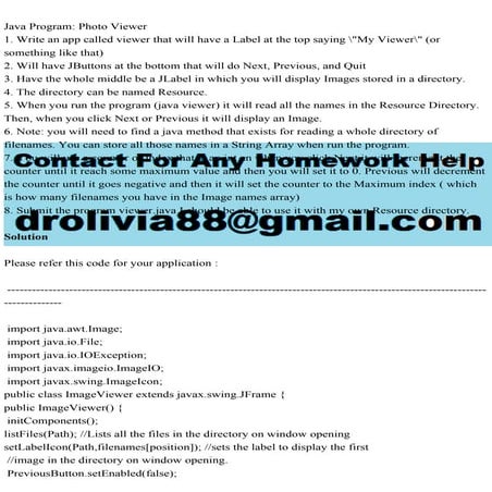 Java Program Photo Viewer1 Write An App Called Viewer That Will Pdf 7741