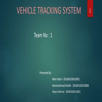 Vehicle Tracking System Java | PPTX