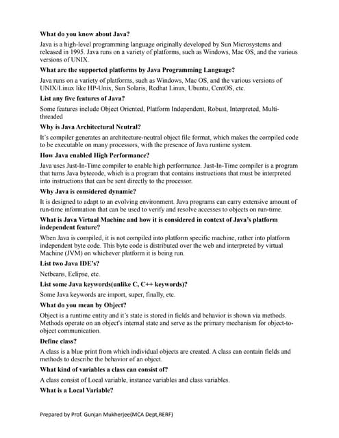 Java Questions For Viva Pdf 