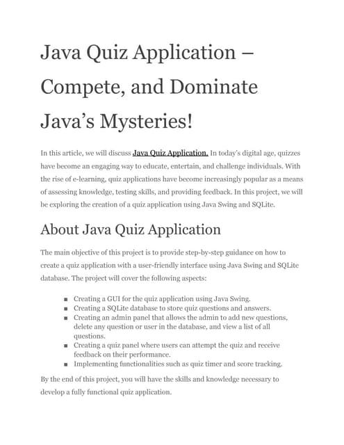 Java Quiz Application .pdf Java Quiz Application .pdf