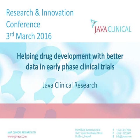 Java Clinical Research at the Research and Innovation Conference | PPTX