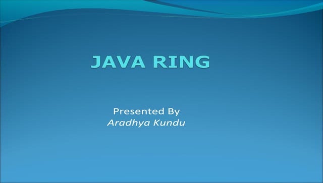 Java ring | PPT