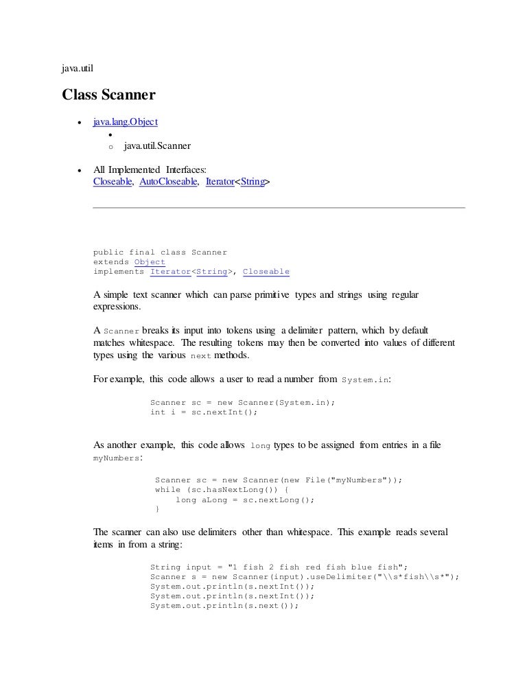 Java scanner, everything you need to know about Java Scanner