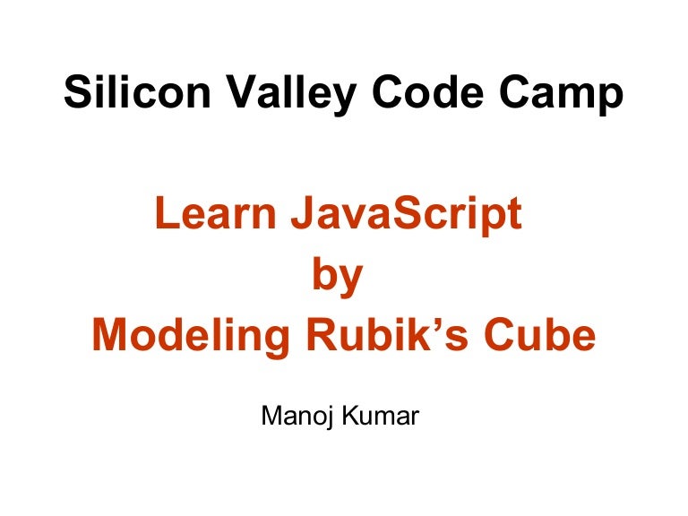 Learn JavaScript by modeling Rubik Cube