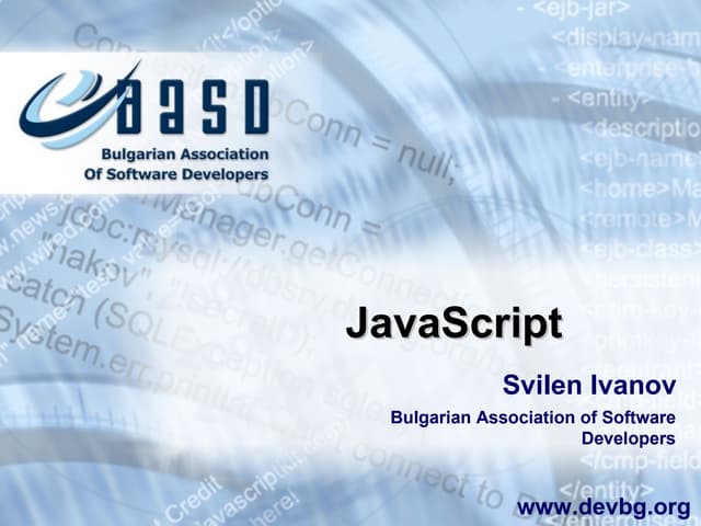 JavaScript and jQuery Fundamentals | PPT JavaScript and jQuery Fundamentals | PPT