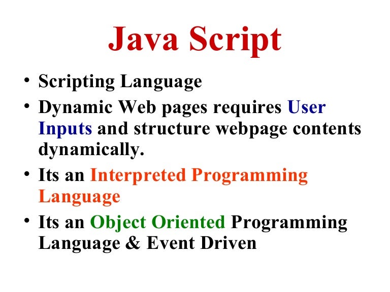 Javascript Introduction