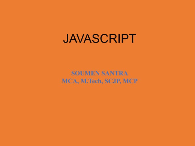 Javascript With Syntax And Implementation Pptx 2764