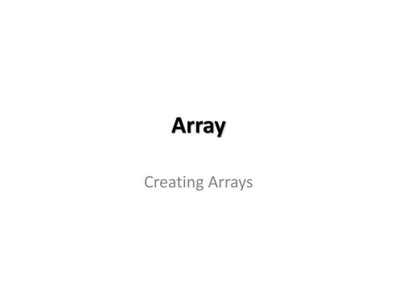 Javascript - Getting Good With Loop And Array | Ppt