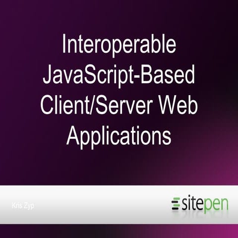 Java Script Based Client Server Webapps 2 Ppt