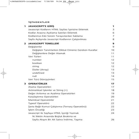 +Javascript Icindekiler | PDF