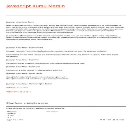 Javascript kursu-mersin | PDF