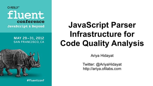 Javascript Parser Infrastructure For Code Quality Analysis Ppt 6620