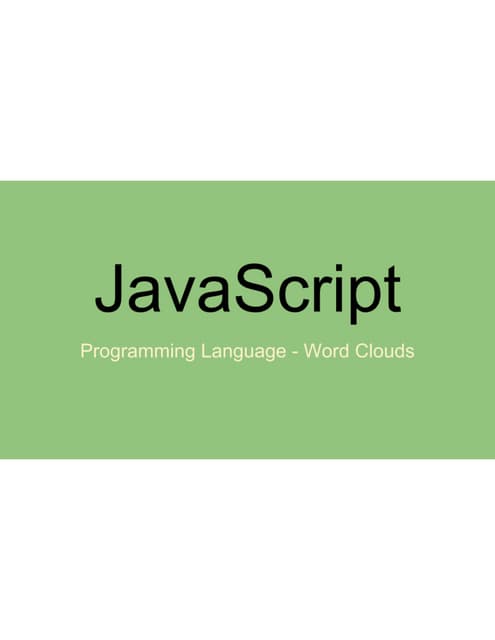 Java script programming expressed in word clouds | PDF Java script programming expressed in word clouds | PDF