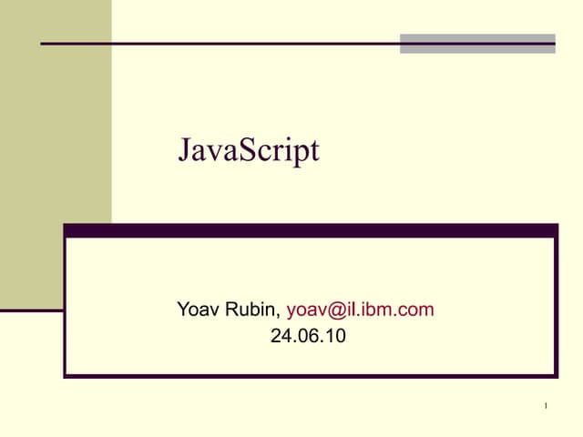 JavaScript - Programming Languages course | PPT JavaScript - Programming Languages course | PPT