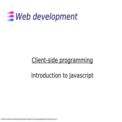 Introduction To Javascript Programming Ppt 