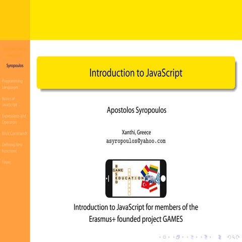 JavaScript for pupils | PPT