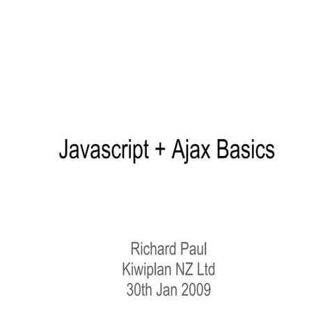Javascript And Ajax Basics Ppt 7938