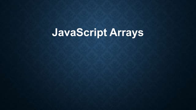 Javascript Arrays related powerpoint slide set | PPT Javascript Arrays related powerpoint slide set | PPT