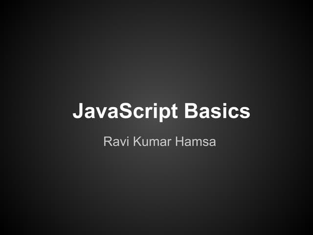 Java Script Basics Ppt 4540