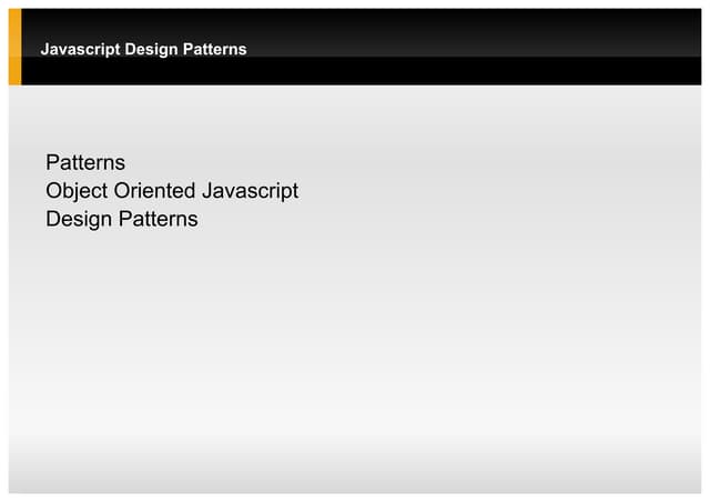 Javascript Design Patterns Ppt