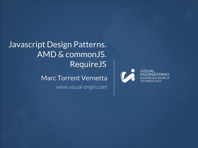 Workshop 2 Javascript Design Patterns Ppt