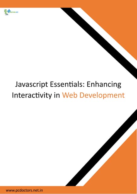 Javascript Essentials: Enhancing Interactivity in Web Development | PDF Javascript Essentials: Enhancing Interactivity in Web Development | PDF