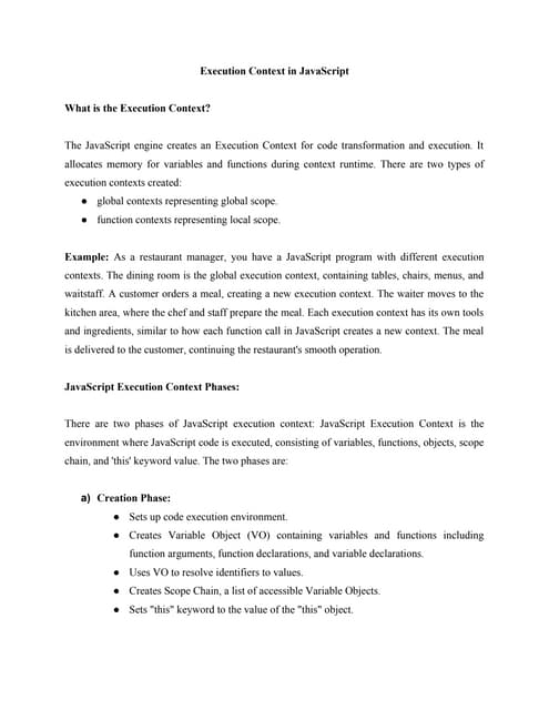 Mastering Javascript Execution Context Key To Writing Efficient Code 6207