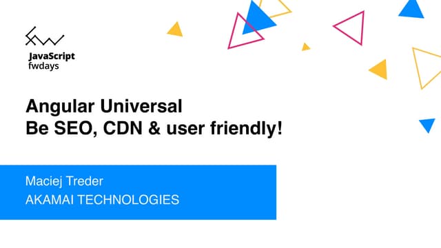Maciej Treder Server Side Rendering With Angular—be Faster And More Seo Cdn And User Friendly