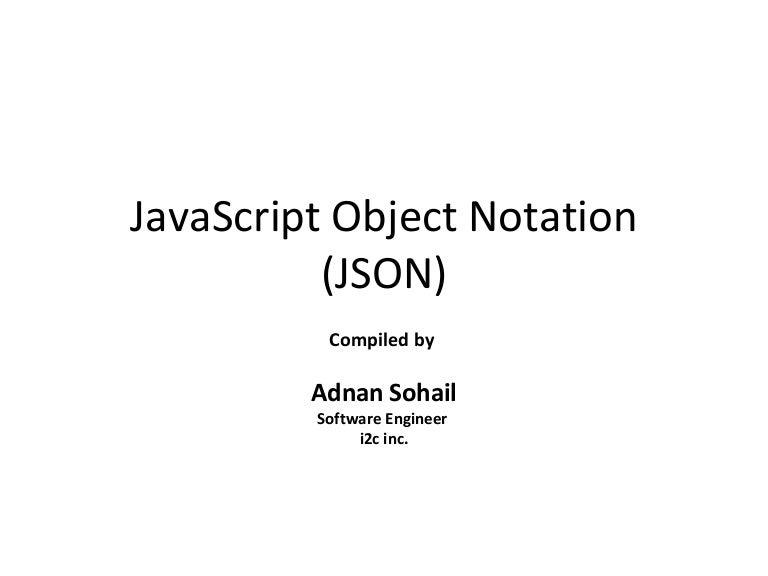 Java Script Object Notation Json