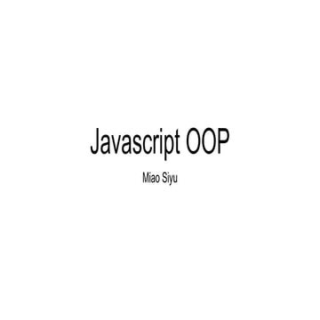 Javascript Oop Ppt