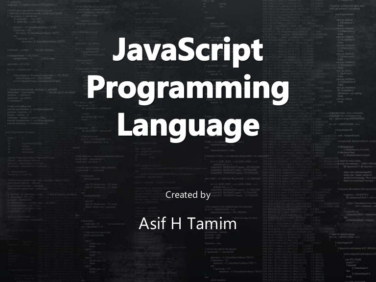 Java script programming language Java script programming language