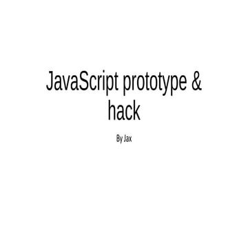 Java script prototype_hack | PPT