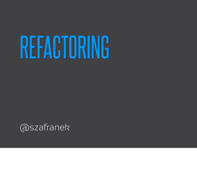 Javascript Refactoring Ppt