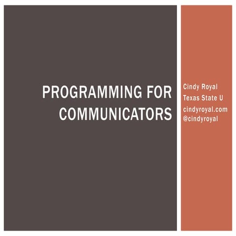 Intro To Programming For Communicators Intro Slides Ppt 6587