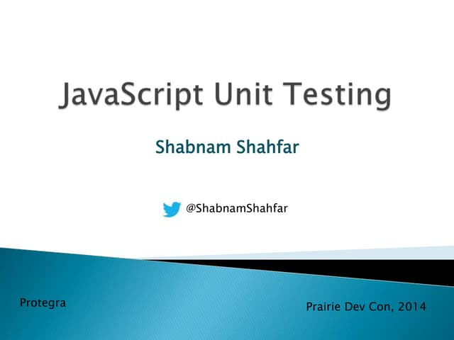 Javascript Unit Testing Pptx Web Development Internet 0617