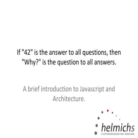 If 42 is the answer to all questions, then Why is the question to all ...