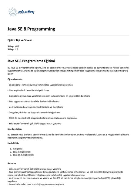 Java SE 8 Programming | PDF Java SE 8 Programming | PDF