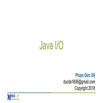 Java SE Basic Chapter9: IO Stream | PPT