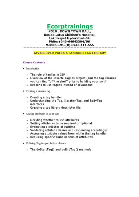 Dynatrace training in Hyderabad - Ecorptrainings | PDF