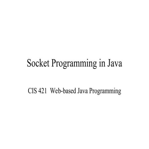 Java Server Sockets programming and its use.ppt