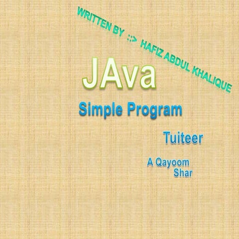 Java Simple Program Ppt 