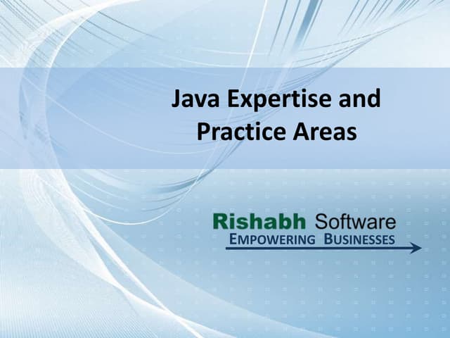 Java Capabilities Rishabh Software Ppt