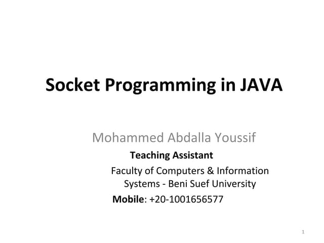 Java Socket Programming Ppt 6590