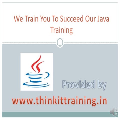 Java training in Chennai | PPTX | Programming Languages | Computing